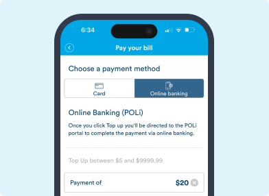 Paying online or with credit or debit card authority | 2degrees